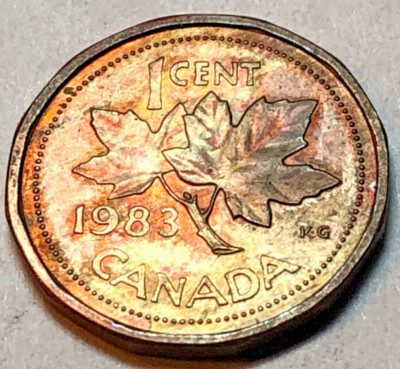 1983 Canadian circulated One Cent Elizabeth II Coin! | eBay