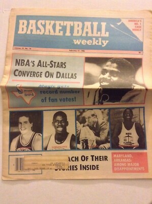 Basketball Weekly Rick Olson Olden Polynice February 17, 1986 ...