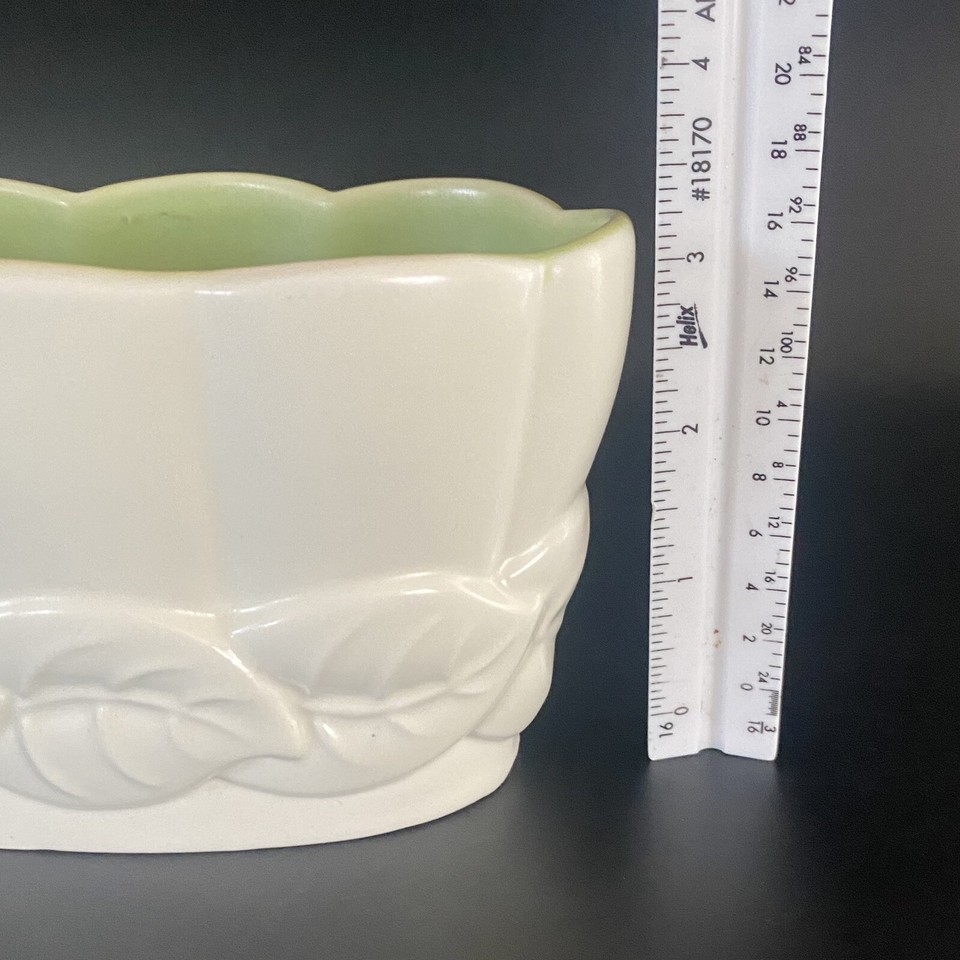 Vintage Red Wing Planter White Exterior Green Interior B 1402 | eBay