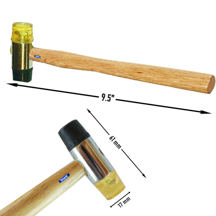 Mini Small Rubber and Plastic Head Face 4 Oz Mallet Hammer Non Marring ...