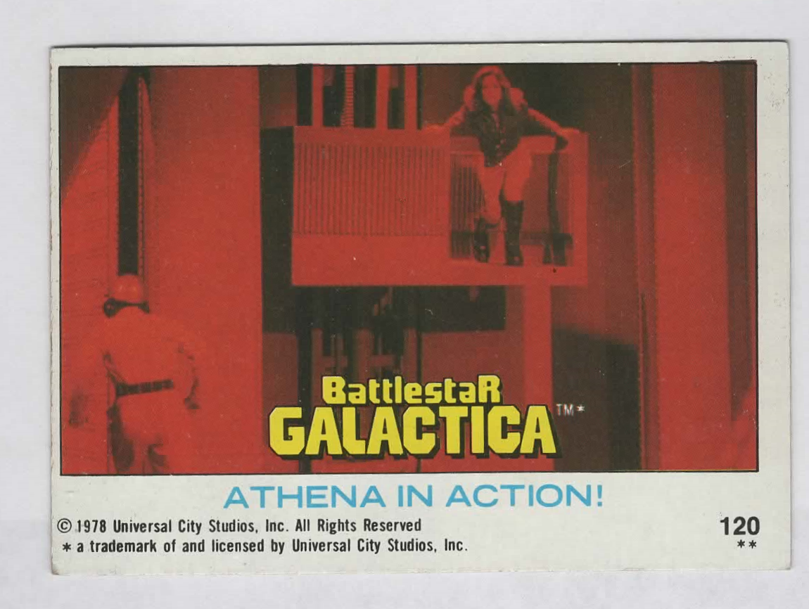 1978 Battlestar Galactica Trading Card # 120 Athena In Action | eBay