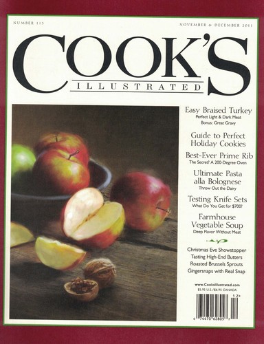 COOK'S Illustrated Back Issue November December 2011 Issue #113 | eBay