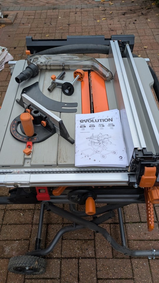Evolution R255TBL Portable Table Saw + 230v 255mm With TCT Multi ...