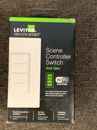 Leviton Scene Controller Switch New Decora Smart Wi-Fi 2ndGen-R02-D2SCS ...