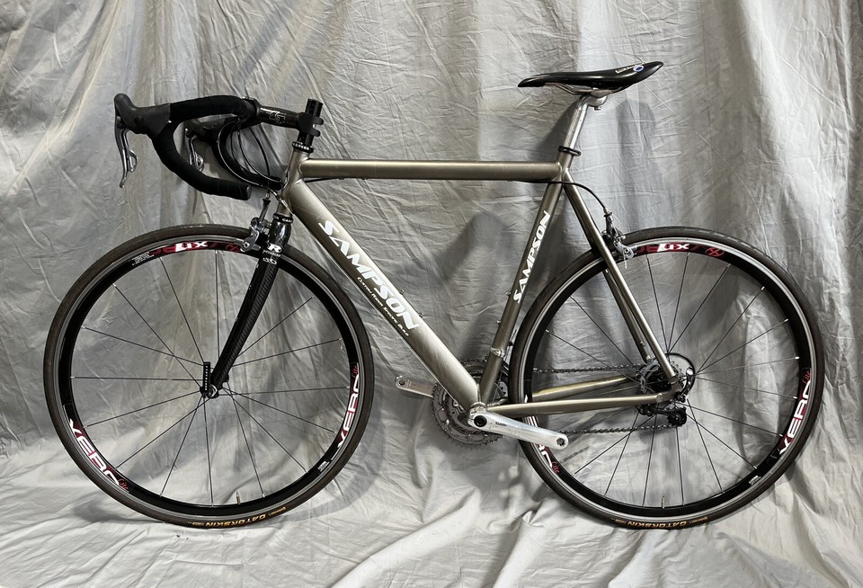 Sampson Titanium Road Bike Custom 58cm Carbon Fork Centaur Mix 2x10 Rim ...