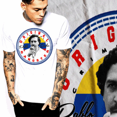 Hip Hop t-shirt Pablo Escobar Mob Boss Street Hustle mobbin Gangster ...