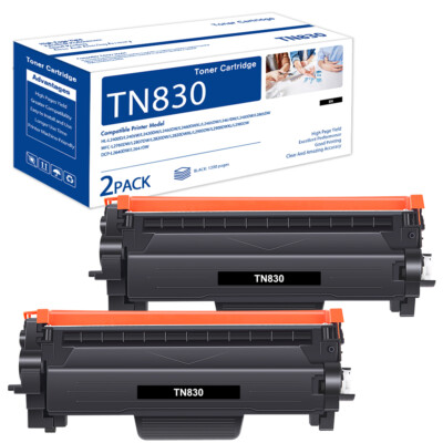2PK TN830 TN-830 Toner Compatible with Brother DCP-L2640DW HL-L2405W HL ...