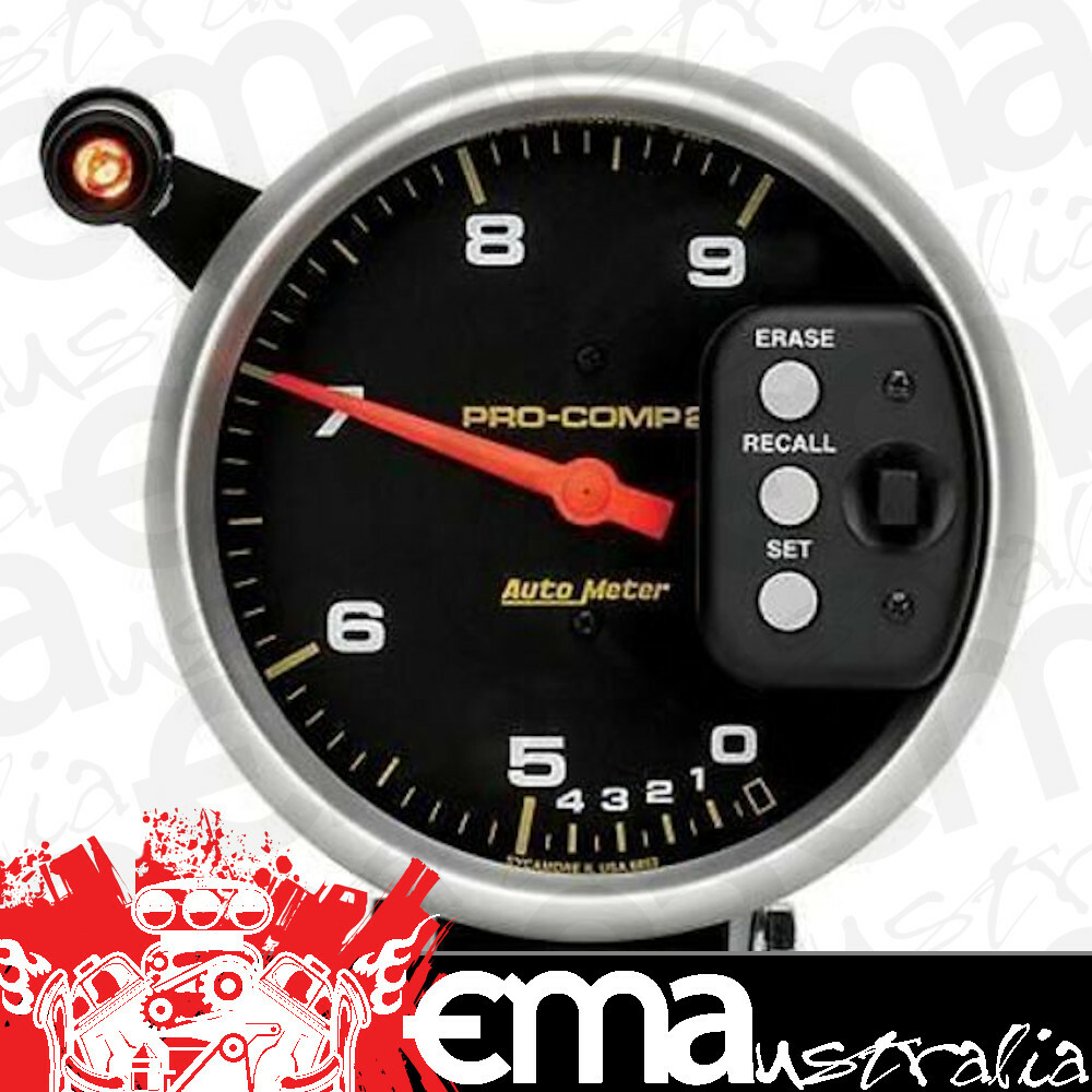 AutoMeter AU6852 Pro-Comp II 5" Memory Tachometer 0-9000RPM W/Shift ...