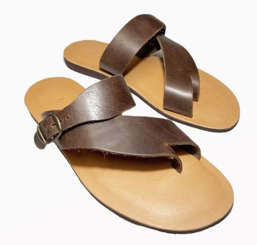 Ancient Greek Leather Sandals Women Style Handmade Anatomic Toe-Ring ...