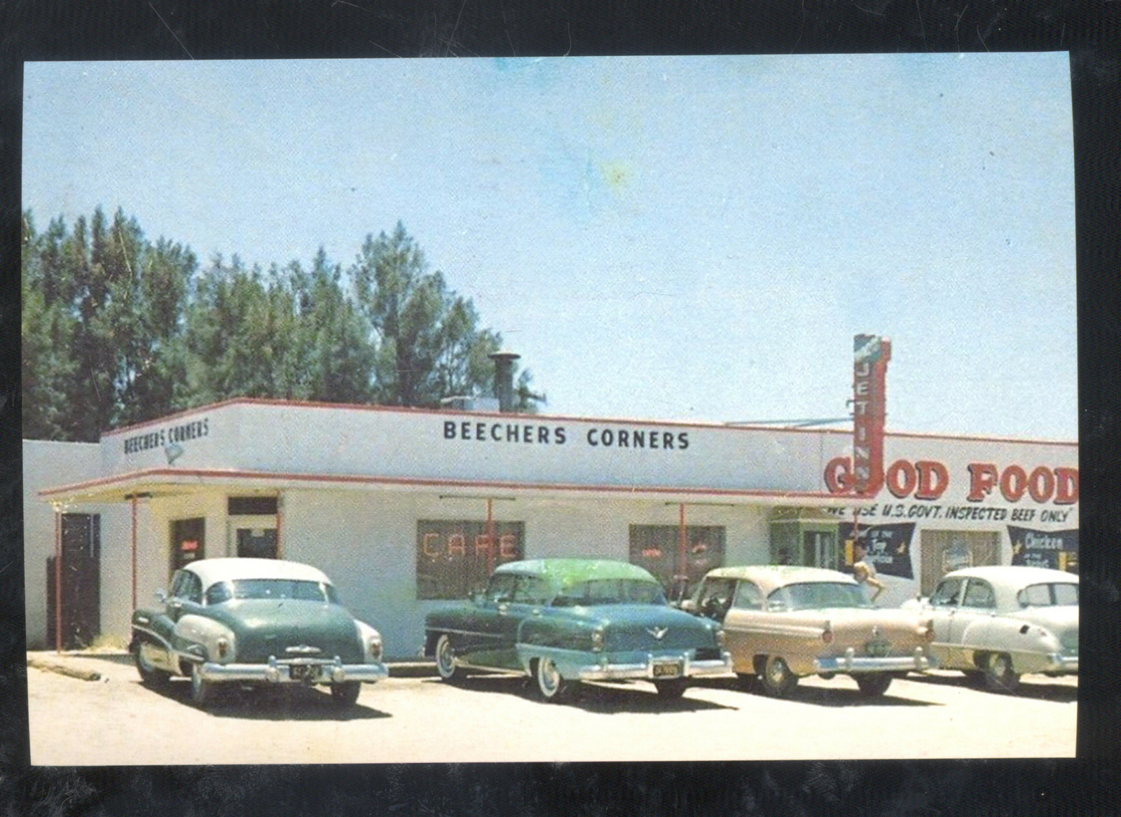 KRAMER JUNCTION CALIFORNIA RESTAURANT ADVERTISING POSTCARD COPY OLD ...