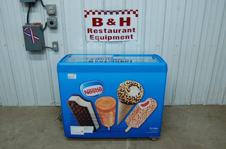 AHT RIO S 100 Sliding Glass Top Spot Freezer Display Case Merchandiser ...