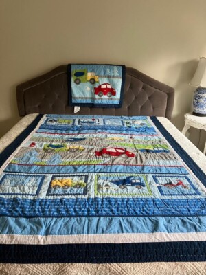 BOYS, BOYS, BOYS, & THEIR CARS & TRUCKS "CIRCO" TWIN QUILT & STANDARD ...