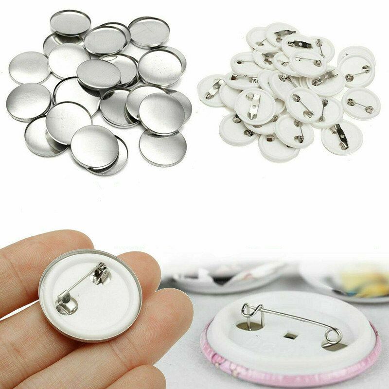 500PCS Blank Badge Parts Supplies Button Pin Materials For Pro Maker ...
