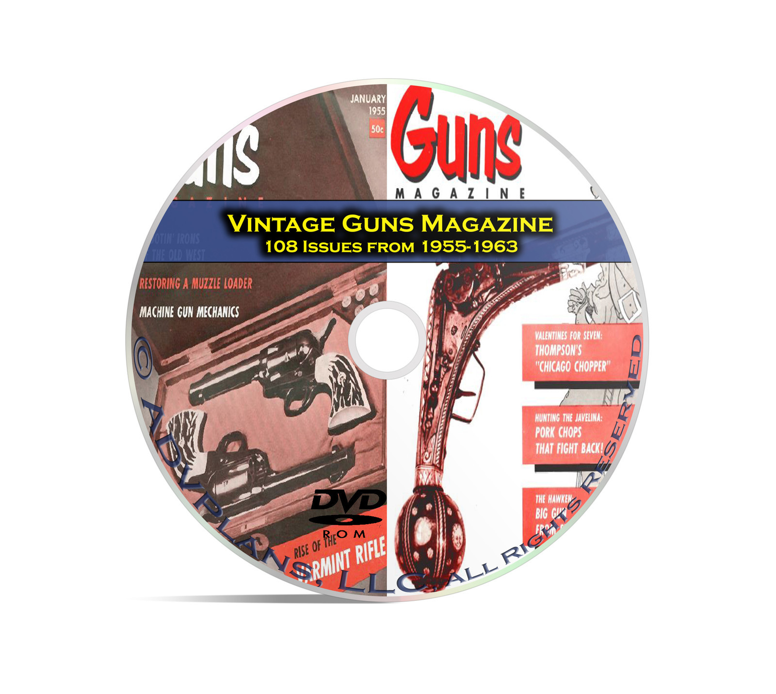 Guns Magazine, 108 Classic Issues, 1955-1963, Reloading, Shooting Mag ...