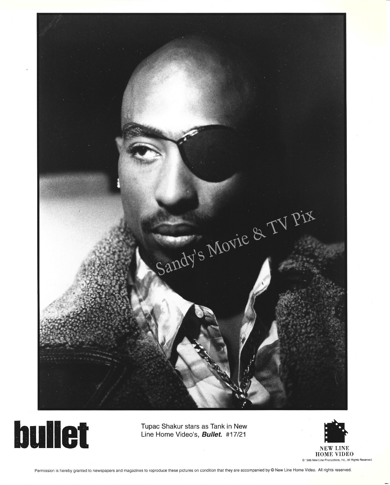 TUPAC SHAKUR Fantastic ORIGINAL Video Release Movie Photo BULLET Very ...