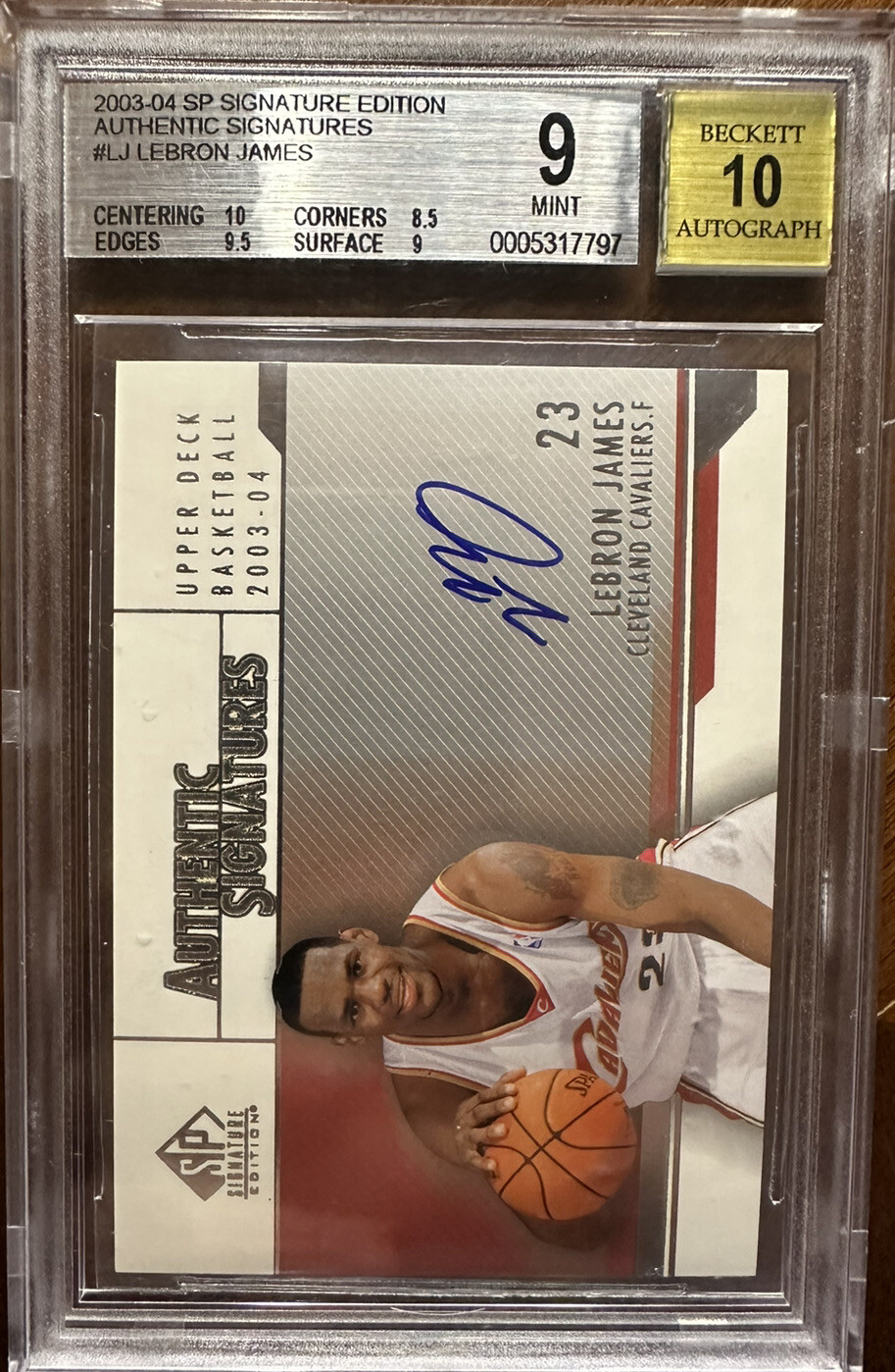 LEBRON JAMES 2003 Upper Deck SP Signature Authentic RC Rookie Auto BGS ...