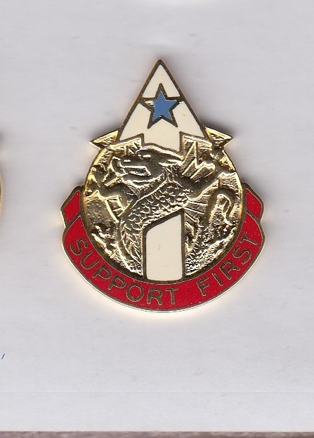 US Army 29th Support Group Quartermaster Supply QM crest DUI badge V-21 ...