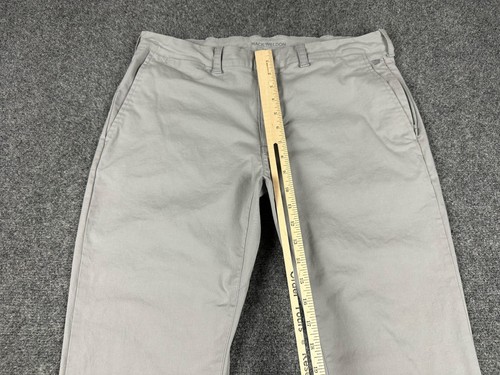 Mack Weldon Pant Mens 34x32 (28L) Performance 5-Pocket Chino Gray Golf ...