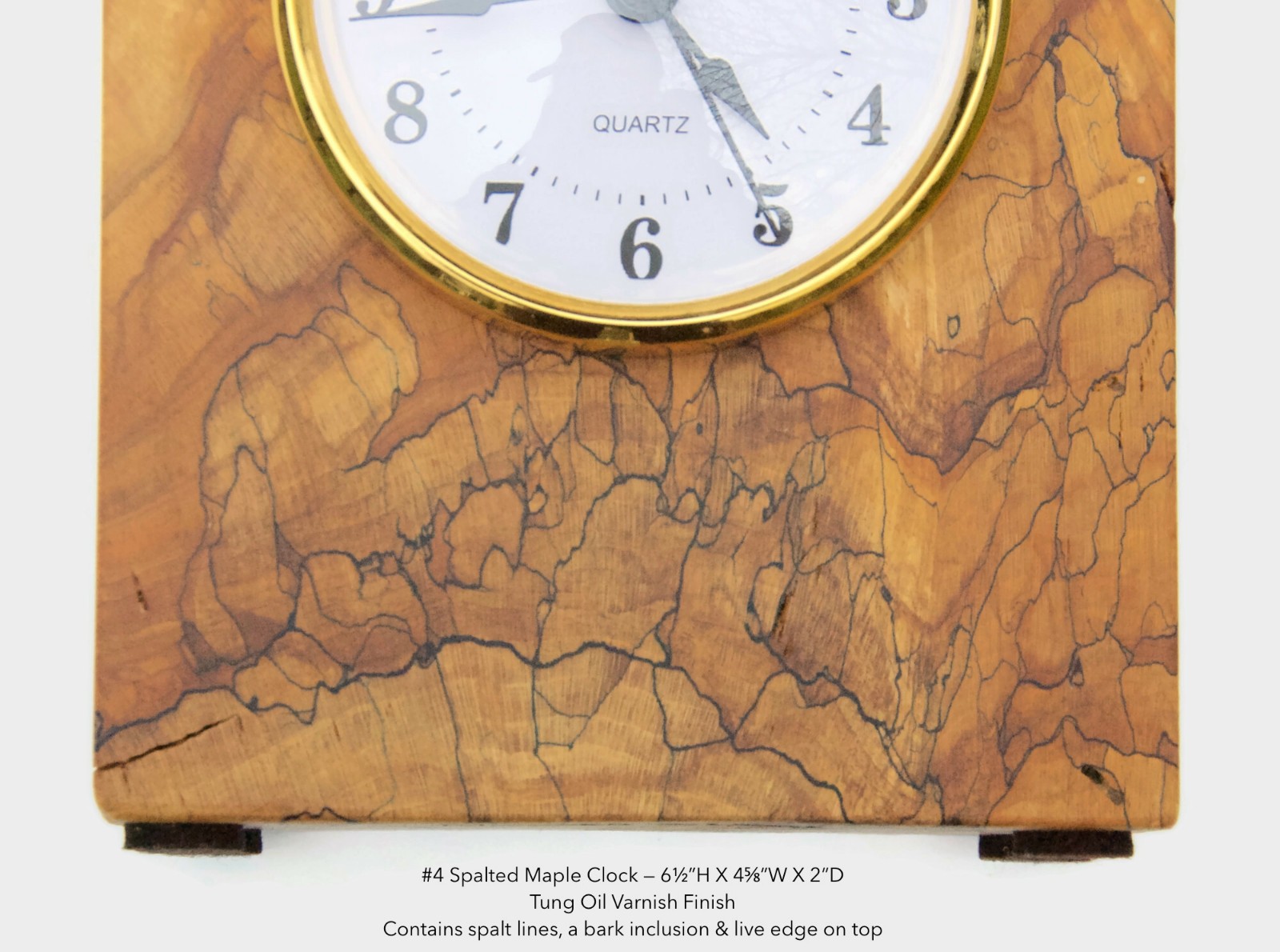 Spalted Maple Wood Clock with 3" Diameter Quartz Movement | eBay