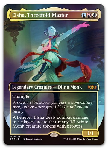 Elsha, Threefold Master (Borderless) #2 (Foil) NM Tarkir Dragonstorm Magic MTG | eBay
