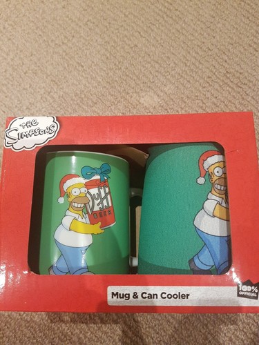 The simpsons Ceramic Mug and can cooler christmas homer duff beer ...