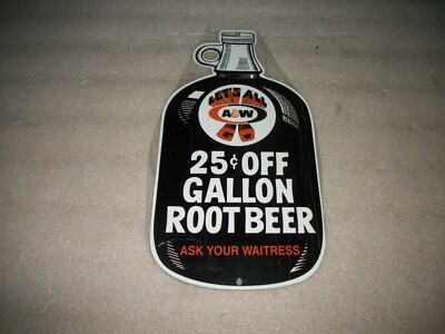 REPRODUCTION VINTAGE LOOK A&W JUG SIGN - Garage Decor 14 gauge steel | eBay