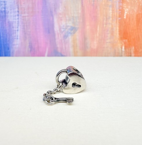 Authentic Pandora ALE Sterling Silver 925 Heart Lock & Key Charm | eBay