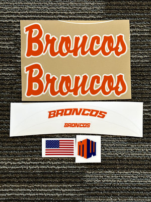 Boise State Football Helmet Decals - Script | eBay