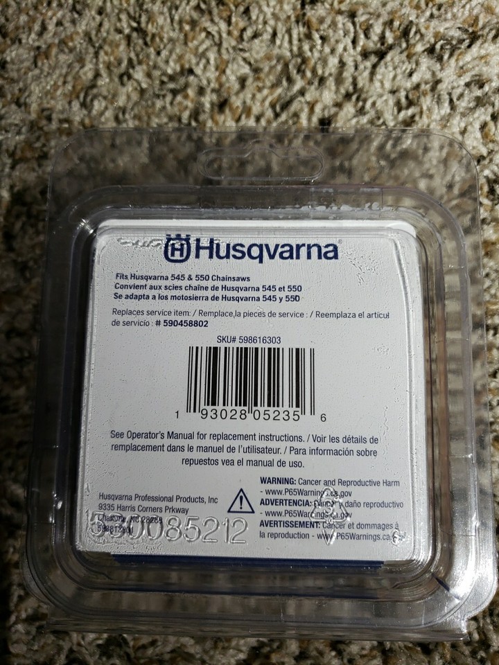 Brand New - Genuine Husqvarna Air Filter Fits 545 & 550 Chainsaws ...