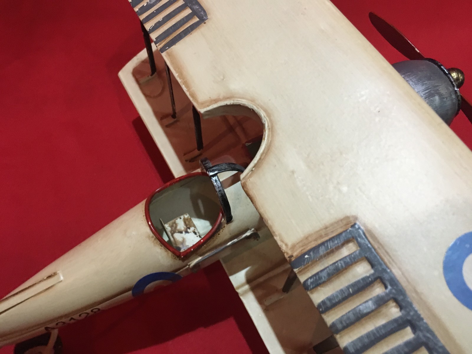 VINTAGE BRITISH PLANE TIN WW2 TOY HIGHLY COLLECTIBLE AIRPLANE MODELL ...