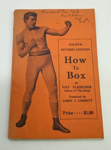 1939 Boxing book Nat Fleischer How To Box James Corbett Jeffries Dempsey Boxers | eBay