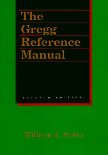 Gregg Reference Manual - Paperback By Sabin, W. - GOOD 9780028199214| eBay