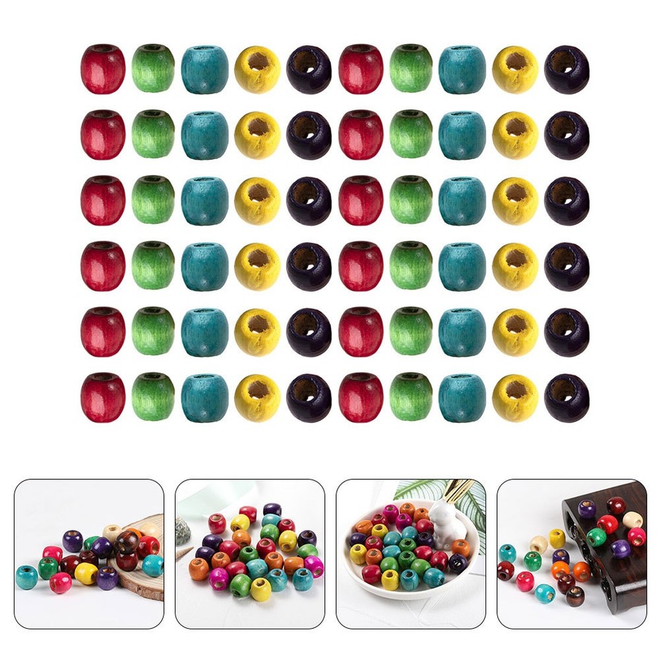 200 Pcs Hair Extension Beads Wood Beads for Dreadlocks Braids | eBay UK