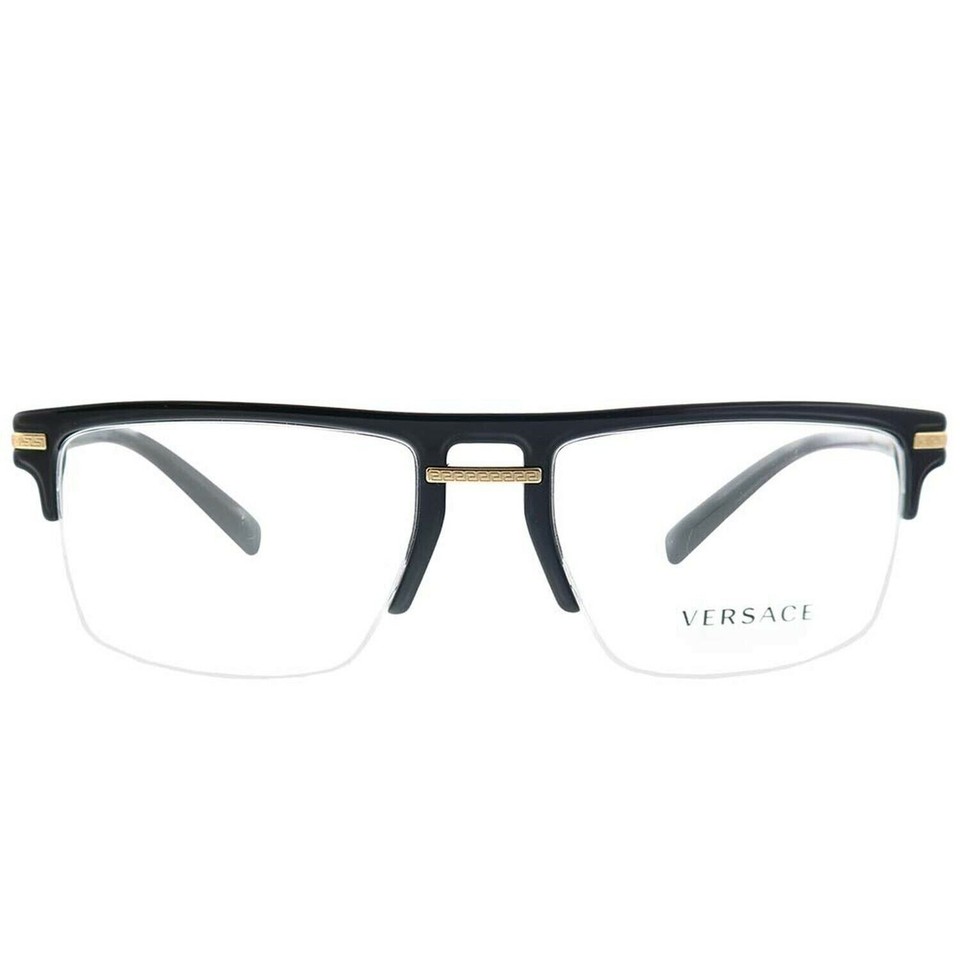 Versace Men's Eyeglasses Greca-Aegis VE3269 GB1 Half Rim Optical Frame ...