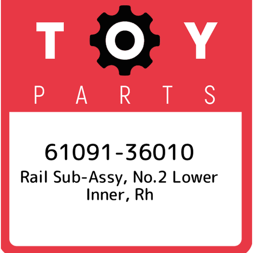 61091-36010 Toyota Rail sub-assy, no.2 lower inner, rh 6109136010, New ...
