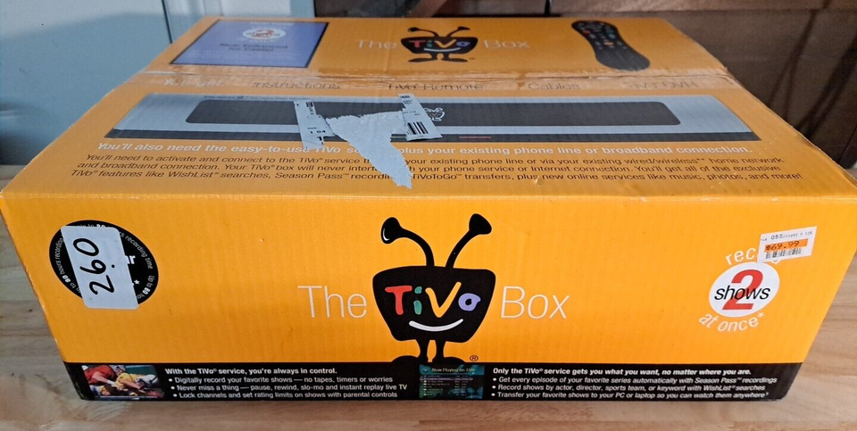 The TiVo Box TCD649080 DVR Digital Video Recorder Dual Tuner 80 hrs New ...