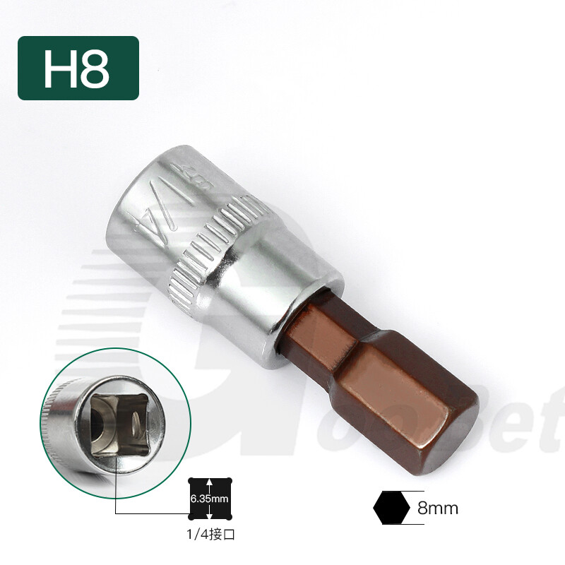 Impact Allen Key Hex Bit Socket Set 1/4" Drive H2 H2.5 H3 H4 H5 H6 H8 ...