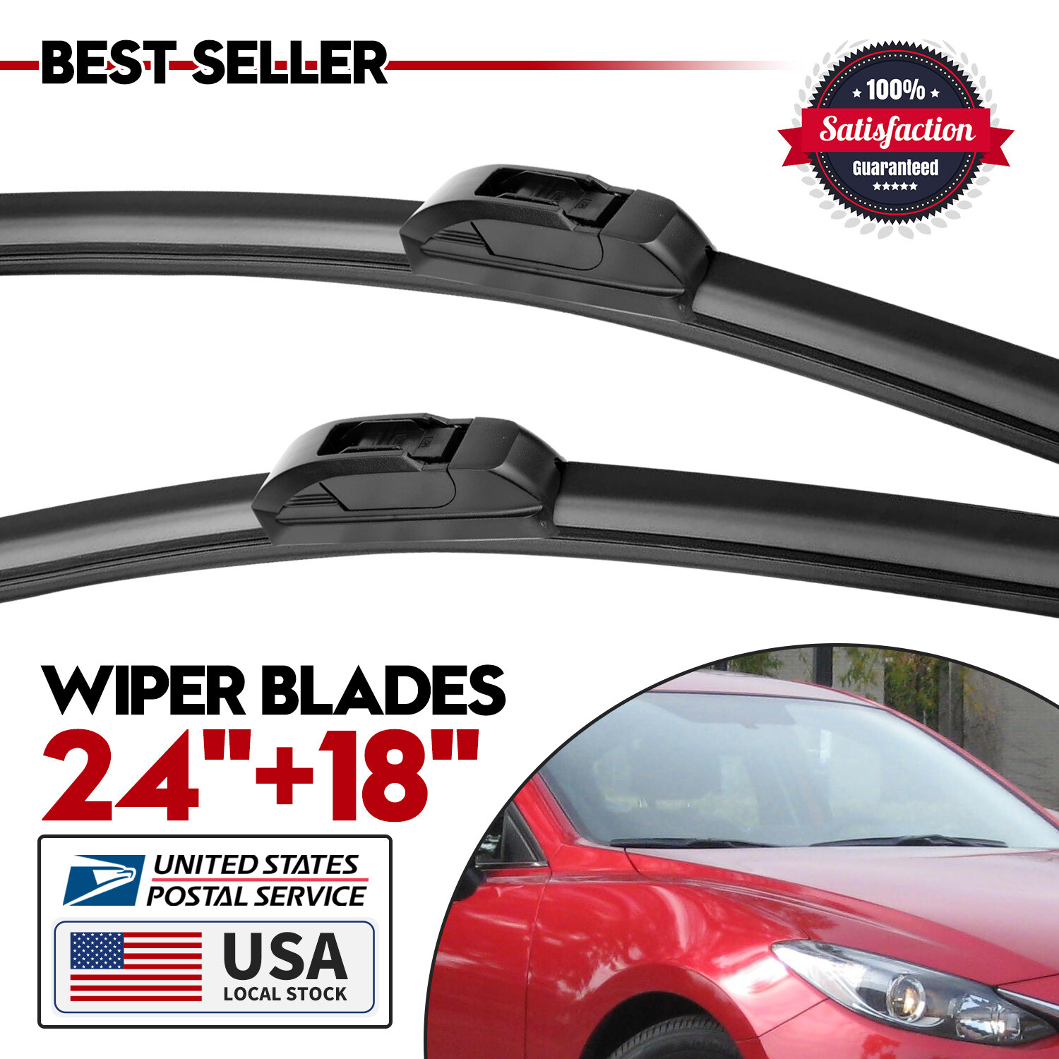 For Nissan Frontier 2005-2018 FRONT 24"&18" WINDSHIELD WIPER BLADE SET ...