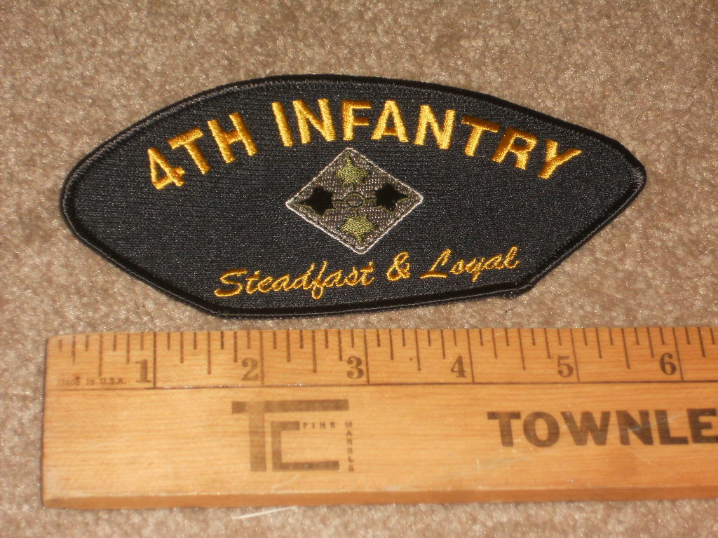 4TH INFANTRY Steadfast & Loyal Patch Sew On Iron On 6" Wide | eBay