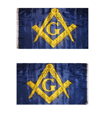 3x5 Mason Masonic Blue Gold Double Sided Nylon Poly Flag 3'x5' banner ...
