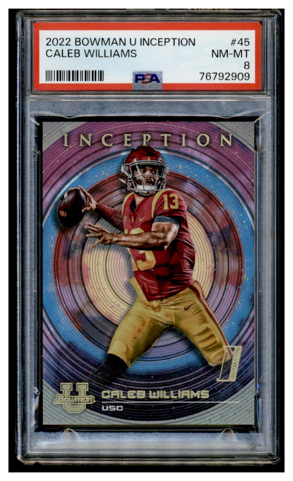 Caleb Williams *HIT* ROOKIE Bowman U. Inception [USC] (NFL DRAFT #1 ...