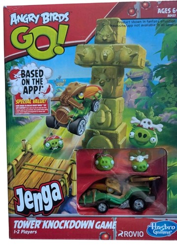 Angry Birds Go Jenga Tower Knockdown Game Rovio Hasbro | eBay