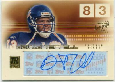 2002 Topps Reserve - DAVID TERRELL - Autograph - BEARS MICHIGAN ...