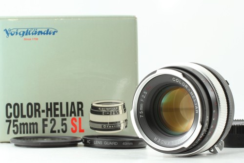 *Almost N.MINT BOX* VOIGTLANDER COLOR-HELIAR 75mm F/2.5 SL For Nikon Ai ...