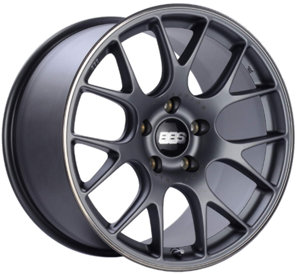 BBS CH-R 19x10 5x130 ET38 CB71.6 Satin Titanium Polished Rim Protector ...