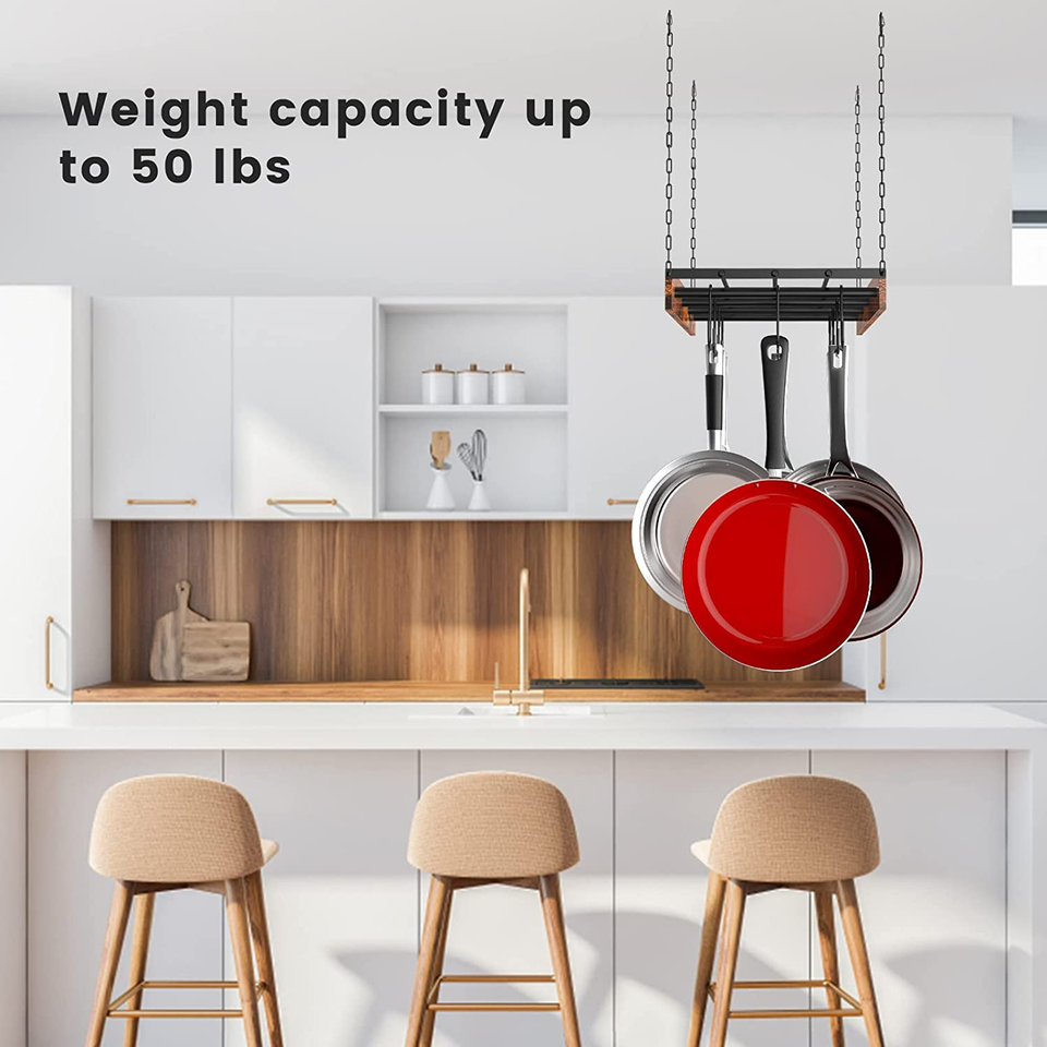 Pot Rack Hanging,Pot Hanger,Hanging Pot Rack Ceiling Mount,Vintage Pot ...