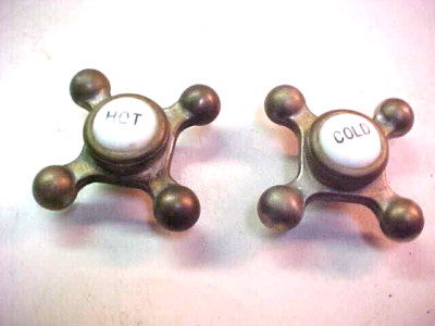 Plumbing - Vintage Porcelain Faucet Handles