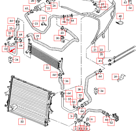 Audi Q7 4l Right Side Coolant Hose Pipe 7L6121065D Genuine 2015 for ...