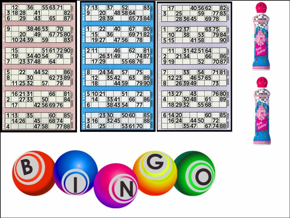 Bingo Tickets Books Slips Game Strips Pink Edible Cake Topper Wafer or ...