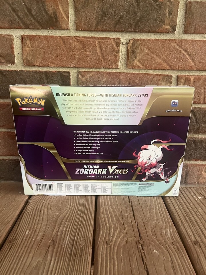 BRAND NEW-Pokémon TCG - Hisuian Zoroark VSTAR Premium Collection Box ...